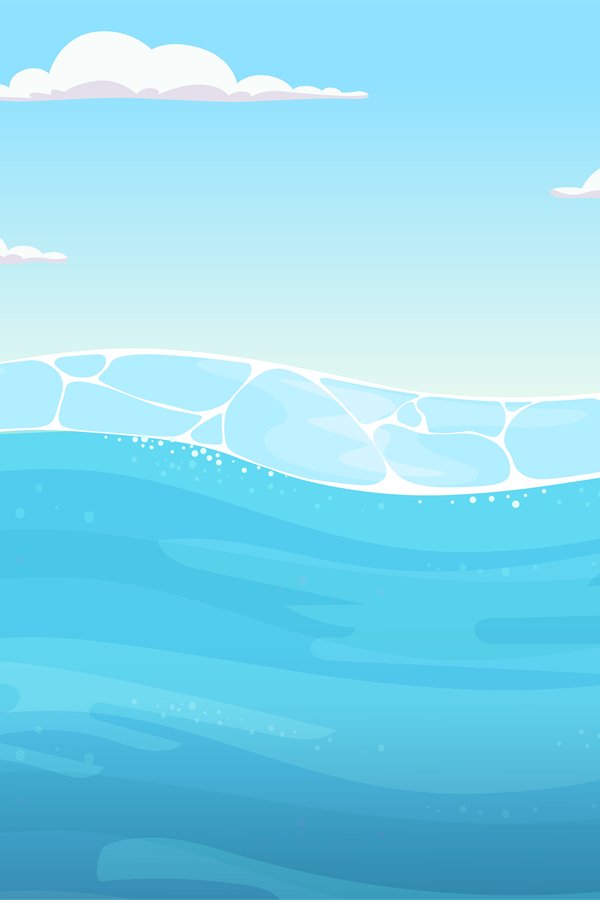 Water game seamless. Liquid blue surface background for 2d g