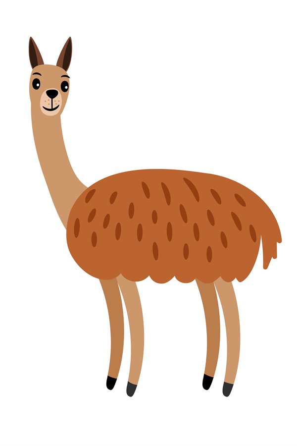Vicuna cute cartoon animal