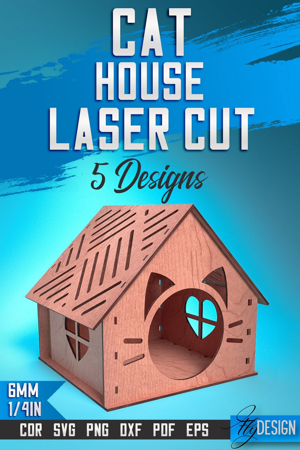 Cat House Laser Cut SVG | Animal House Laser Cut (2715650)