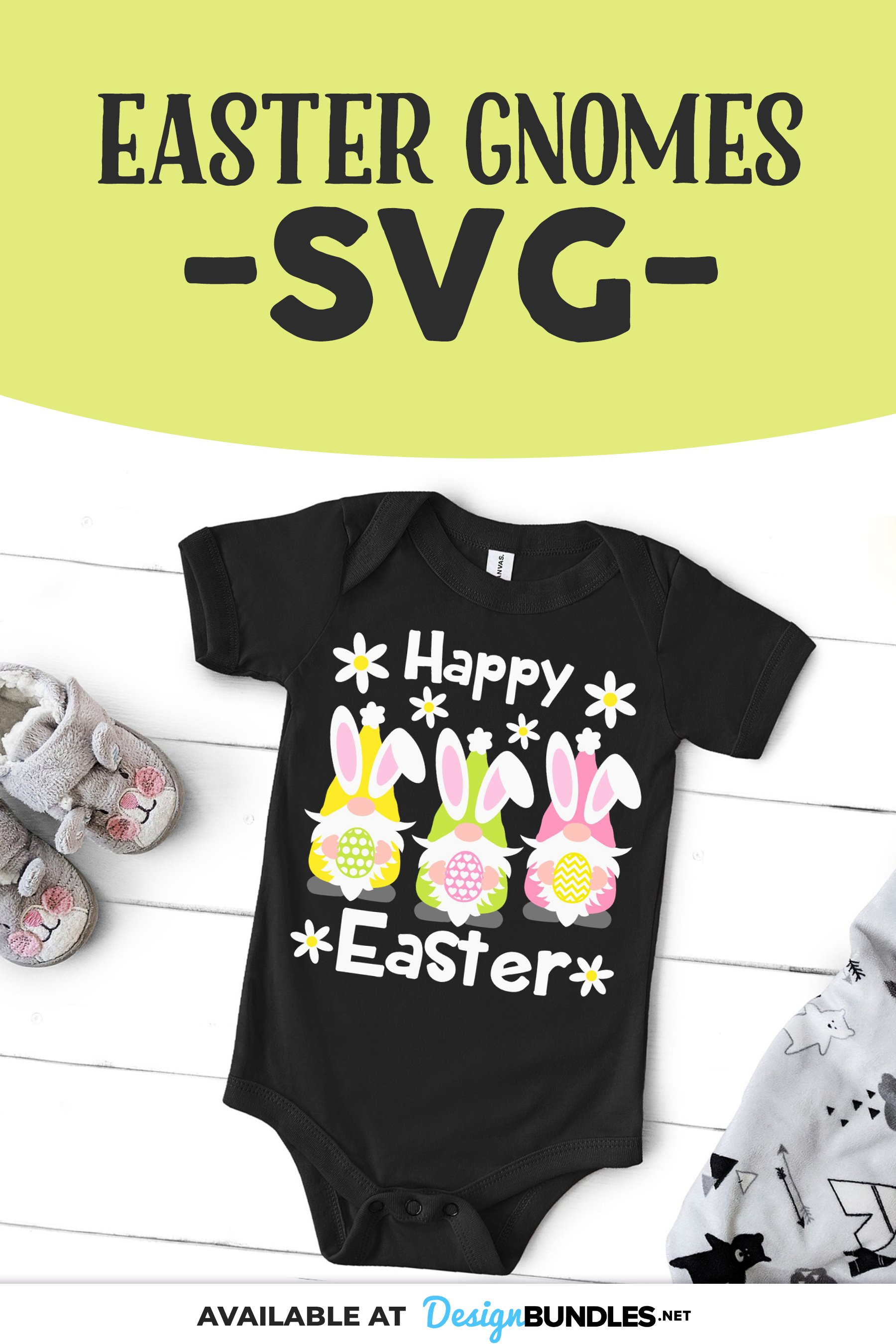 Easter Gnomes SVG, Happy Easter SVG, Bunny Ears SVG