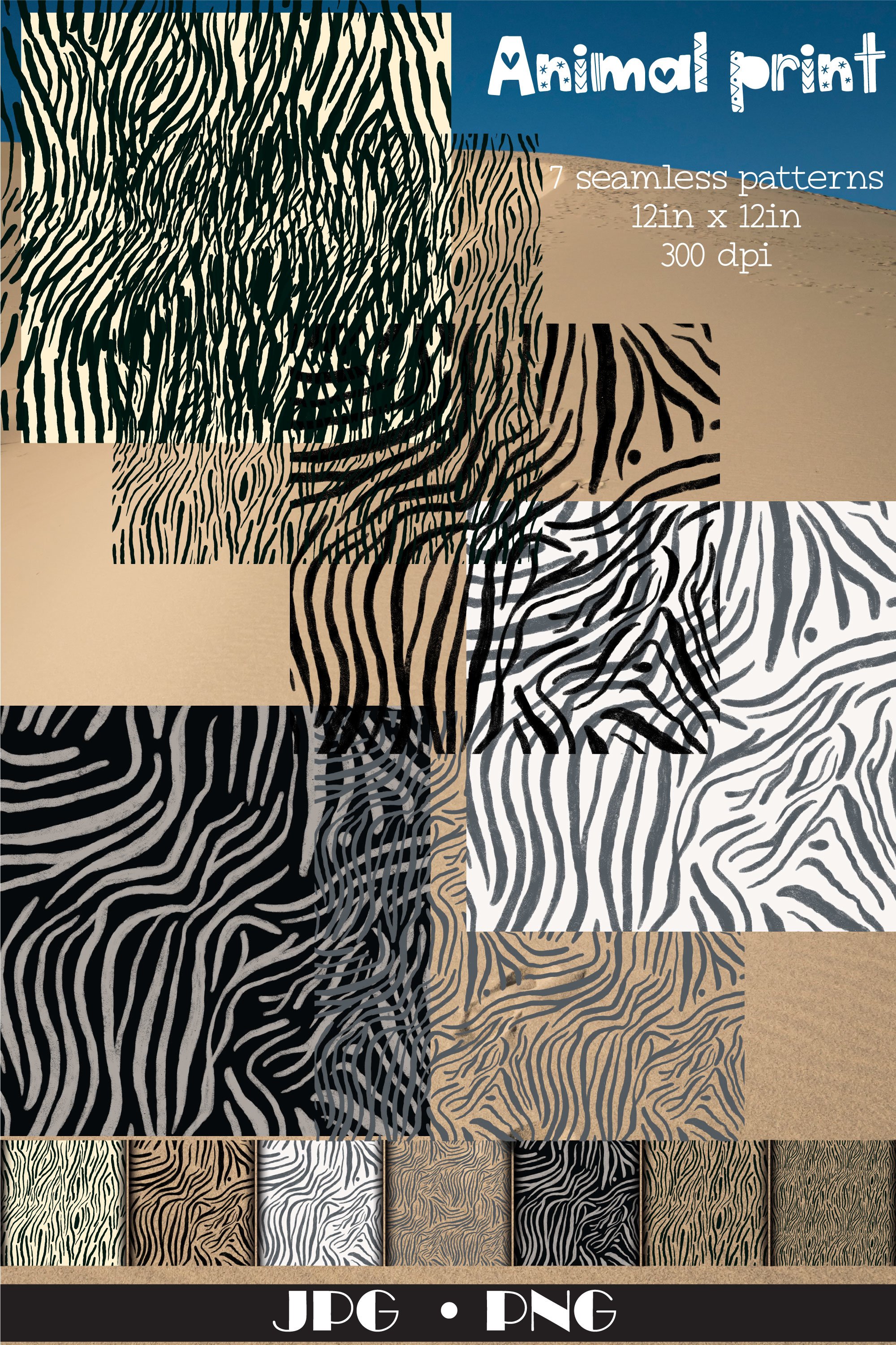 Animal print seamless pattern JPG PNG