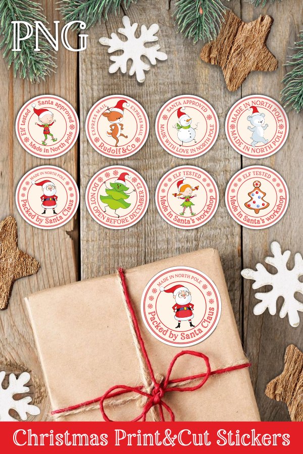 Christmas stamp sticker pack PNG