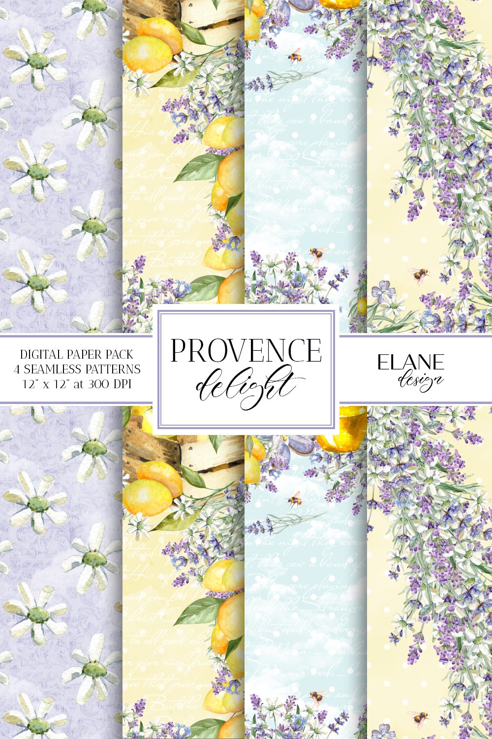 Lavender Lemon Digital Paper, Provence (3880393)
