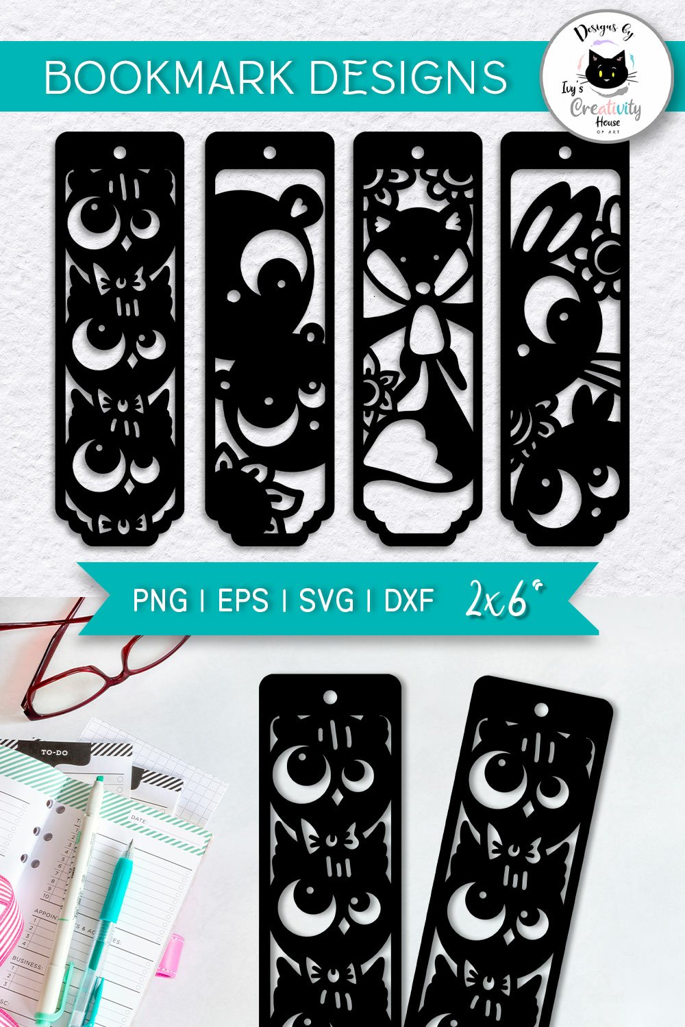 Forest Animal Bookmark SVG | Animal Papercut Bookmarks