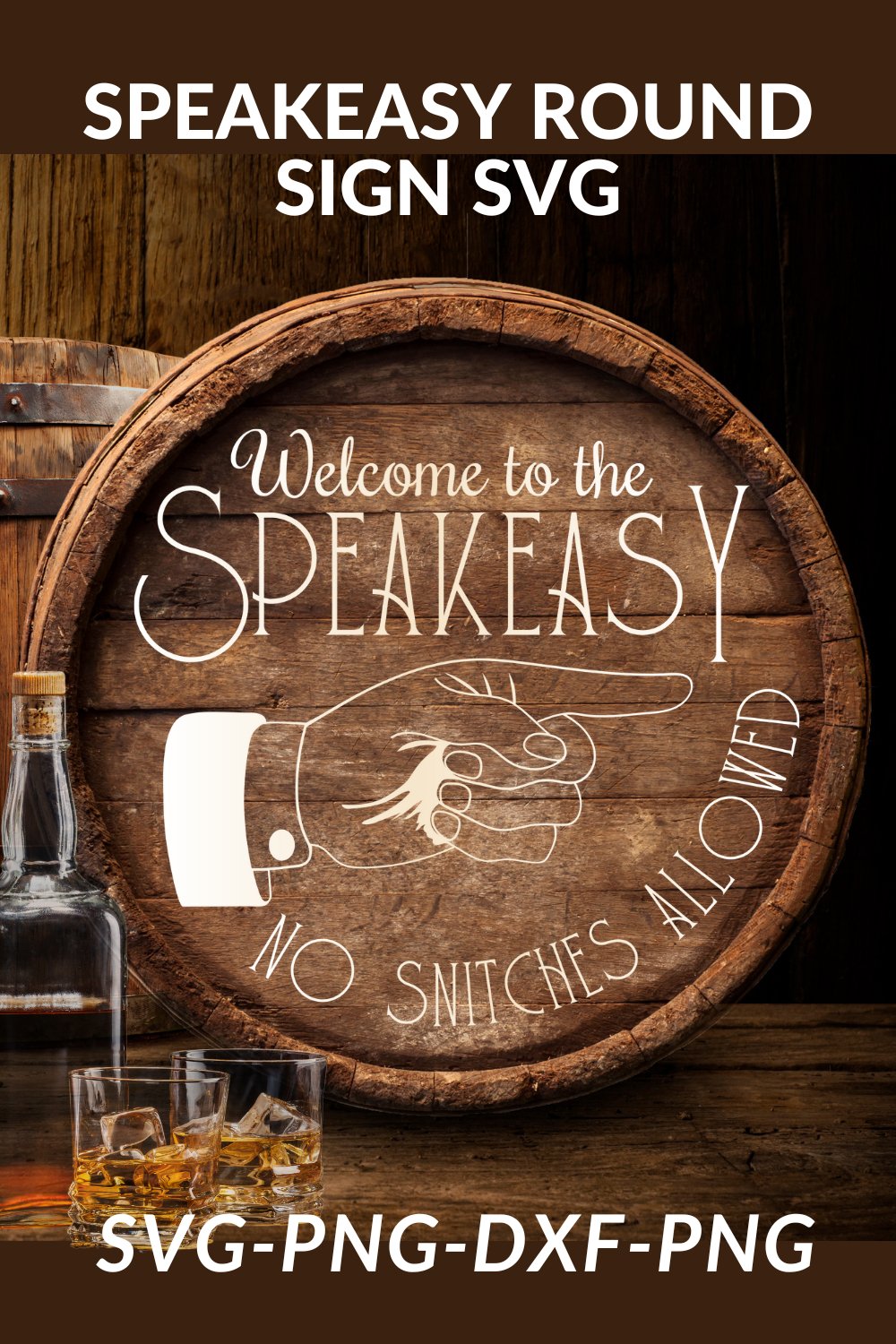 Speakeasy Svg | Vintage Prohibition Svg | Round Beer Svg