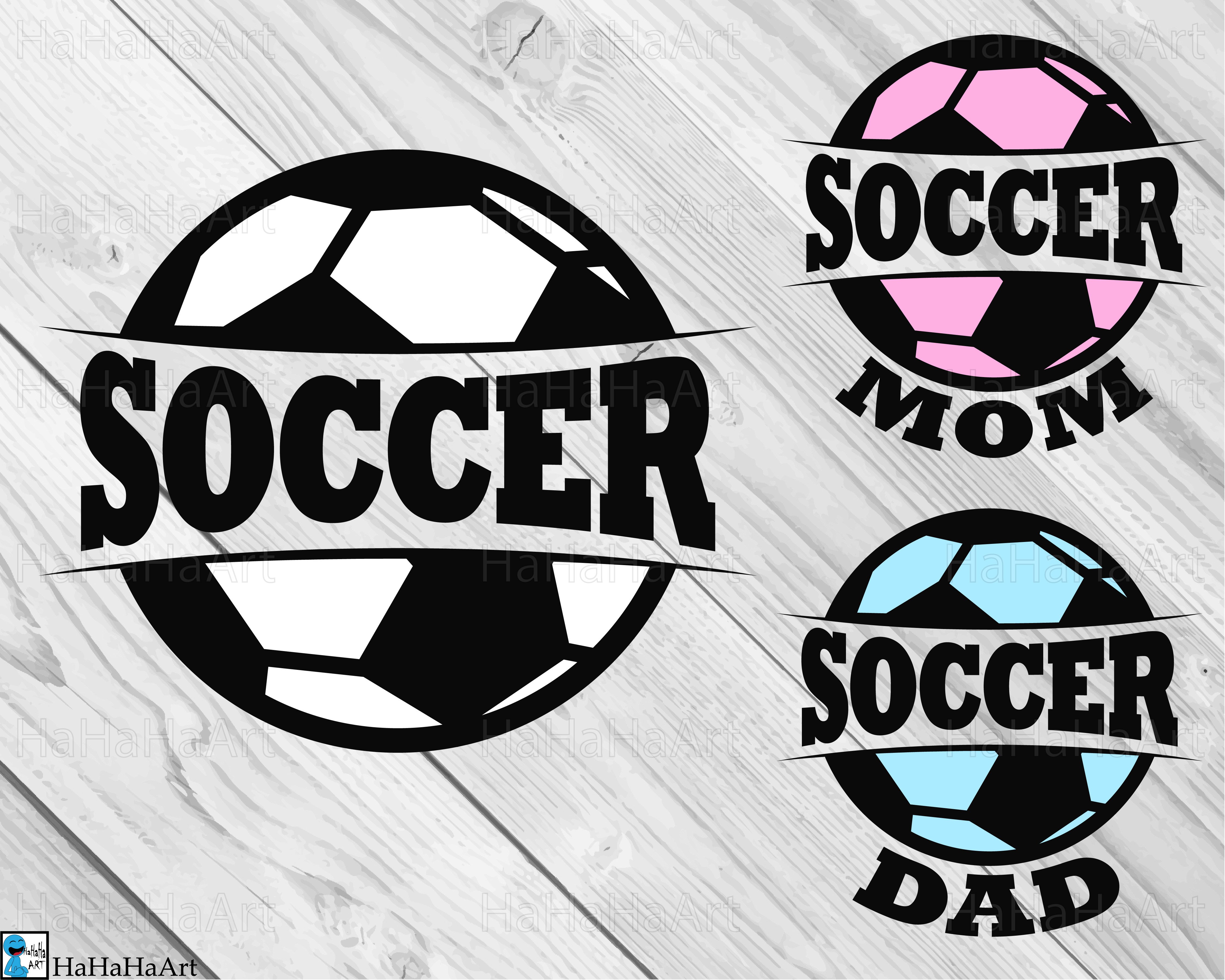 Split Soccer - Clip art / Cutting Files 1553c