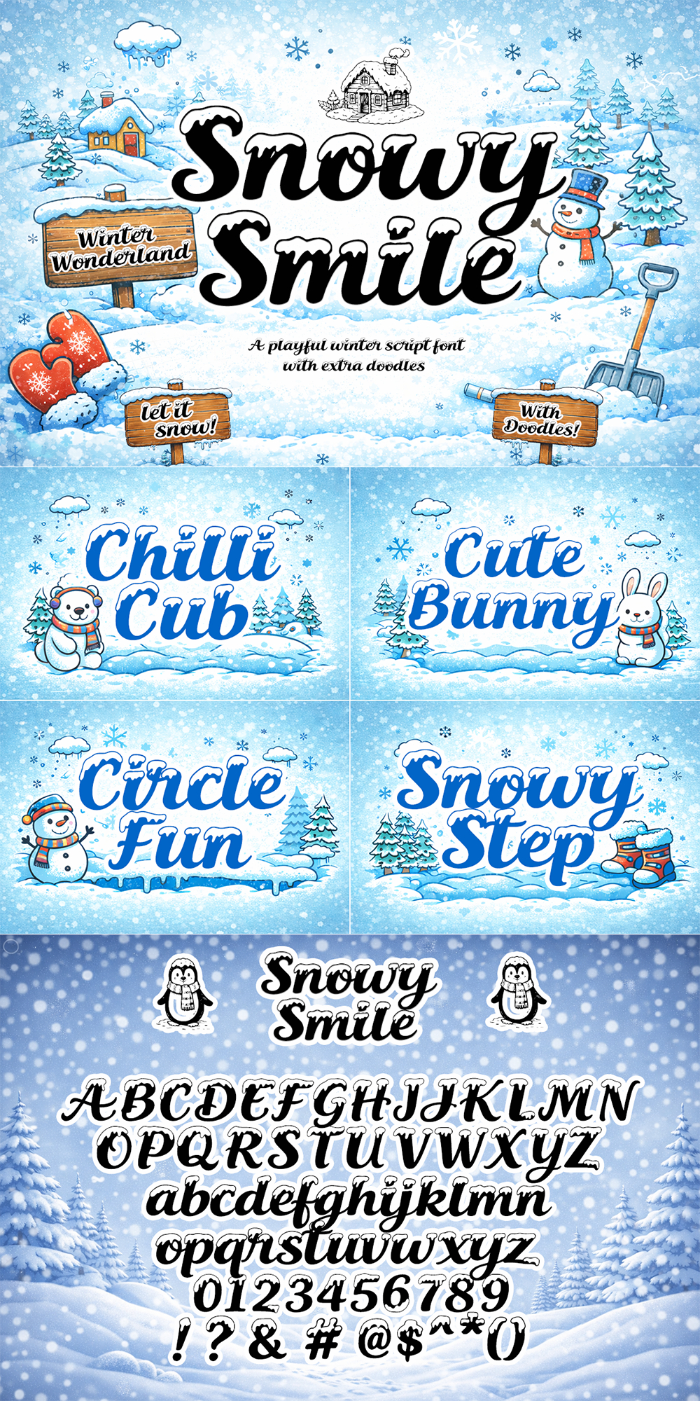 Snowy Smile Playful Winter Script Font