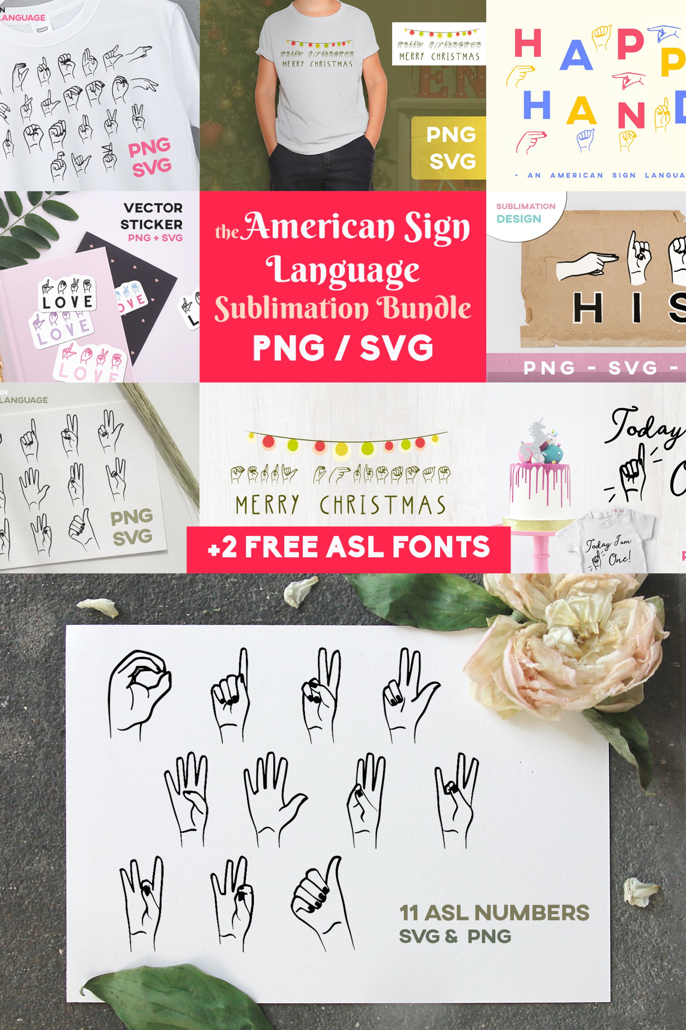 ASL SVG Bundle American Sign Language Letters (1159300)