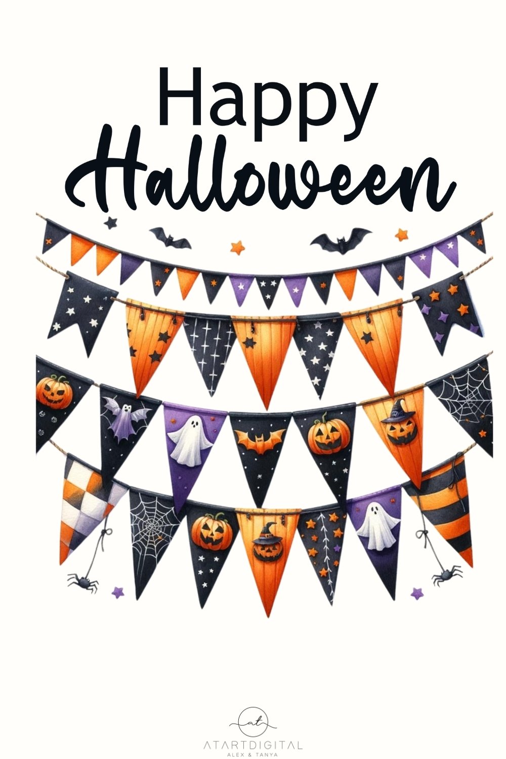 Halloween Flag & Bunting Banner PNG Digital Download