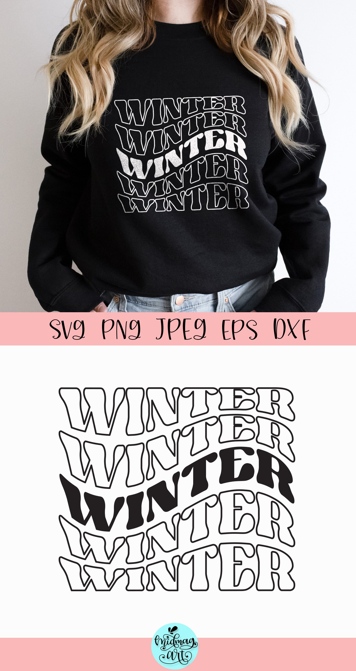 Winter wavy svg, winter svg