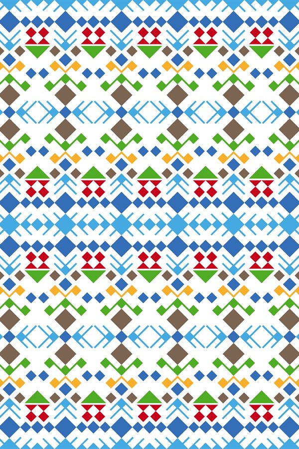 Geometric horizontal pattern with squares
