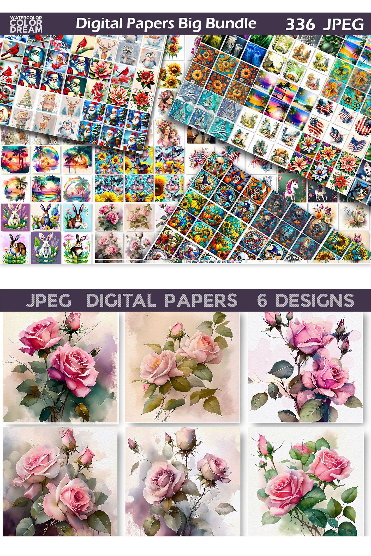 Big Bundle Digital Paper | Big Bundle Background