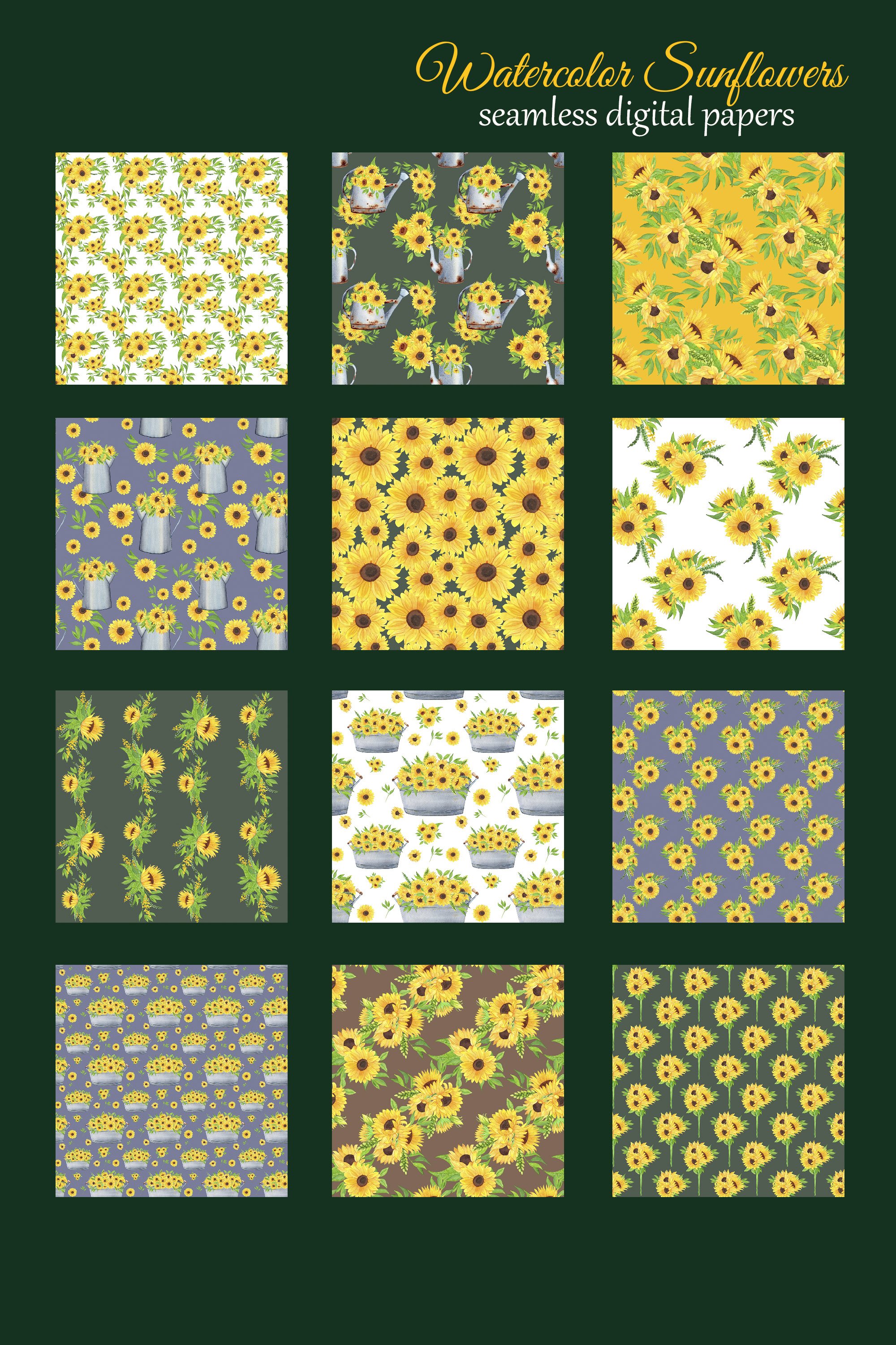 Sunflowers Digital Paper Pack (904212)