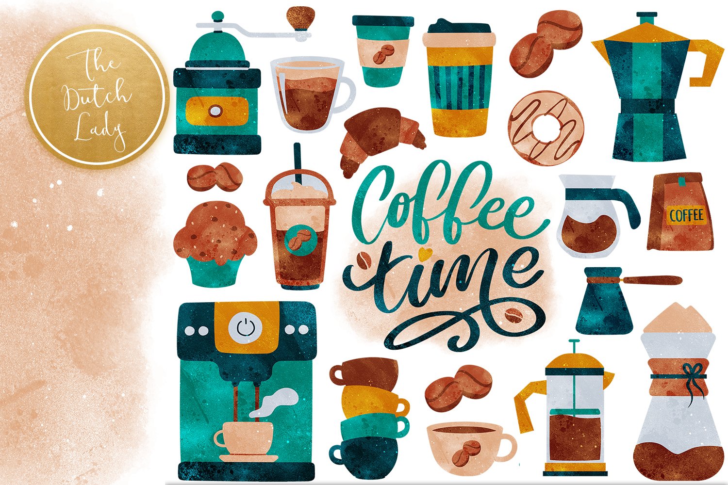 Coffee Shop Clipart Set