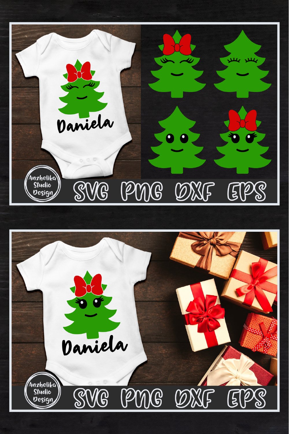 Cute Christmas Tree SVG | Baby Christmas SVG | Pine Tree PNG