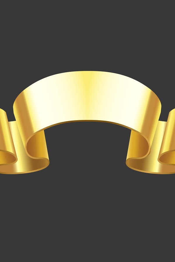 Realistic gold banner. Golden horizontal (988483)