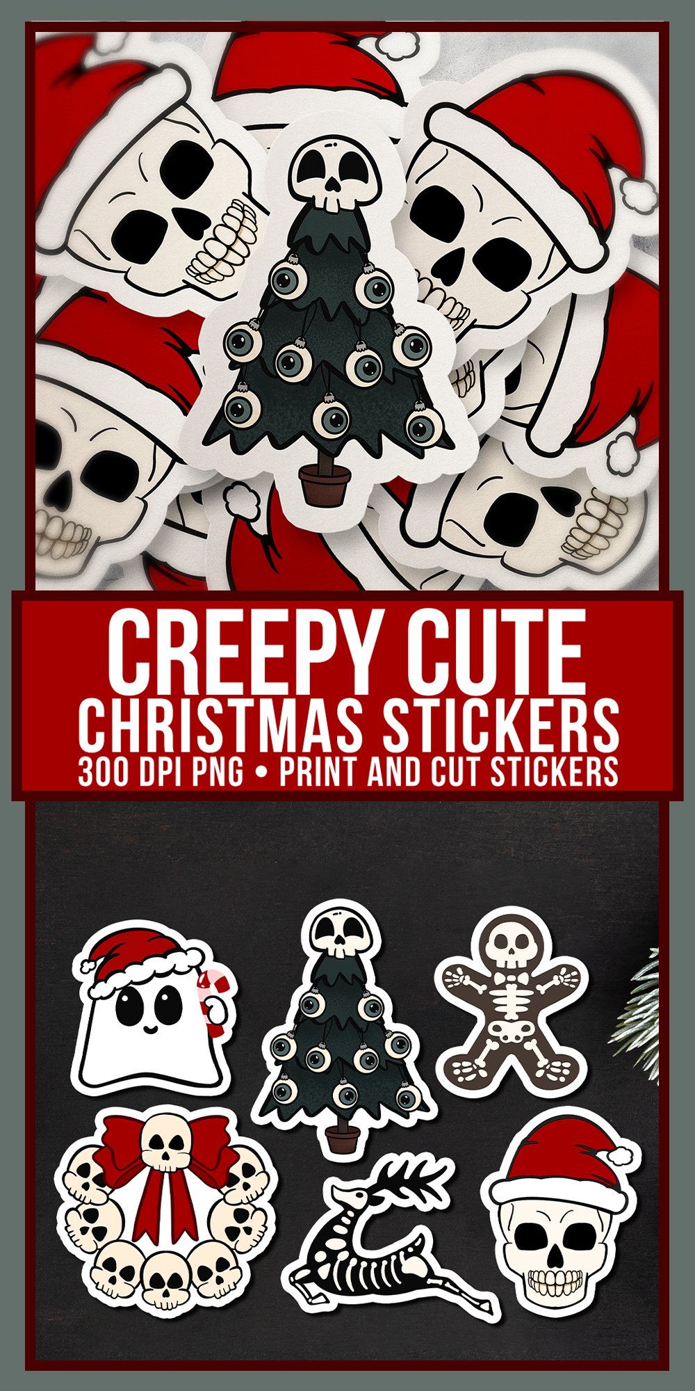 Creepy Cute Christmas Stickers