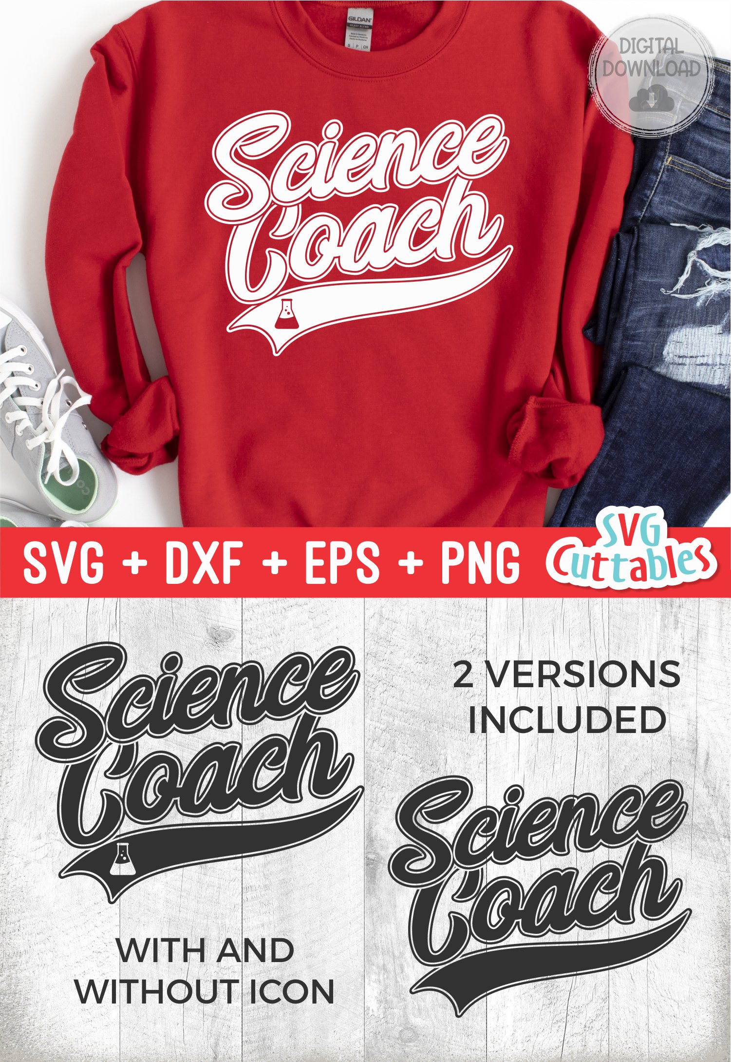 Science Coach SVG | School Teacher Swoosh
