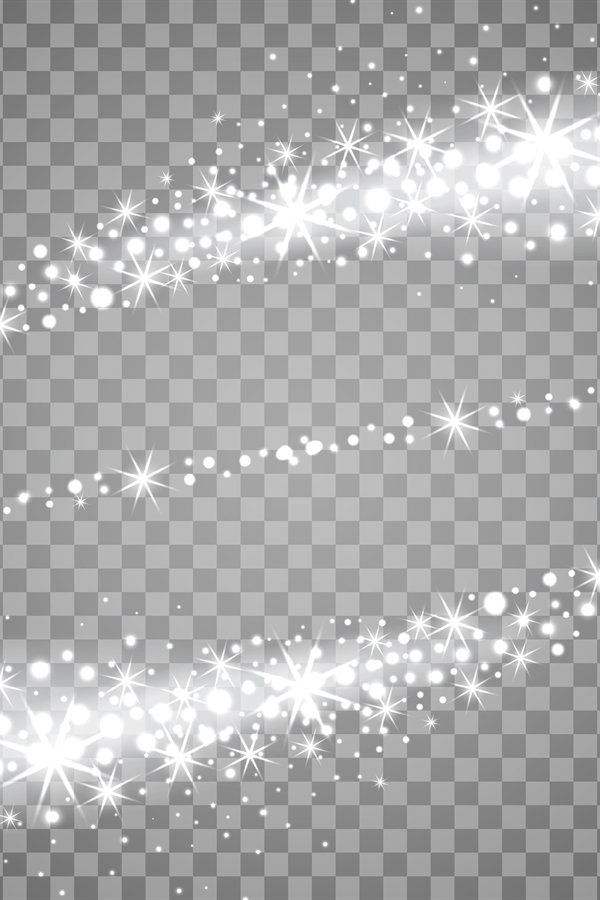 Lights on the transparent background