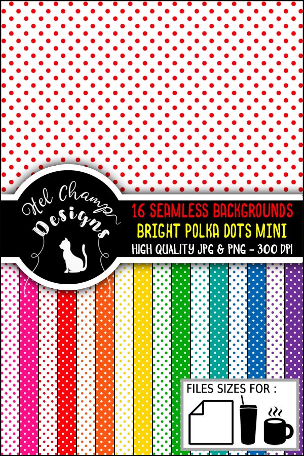 Mini Polka Dots Bright | Papers | Patterns | (456046)