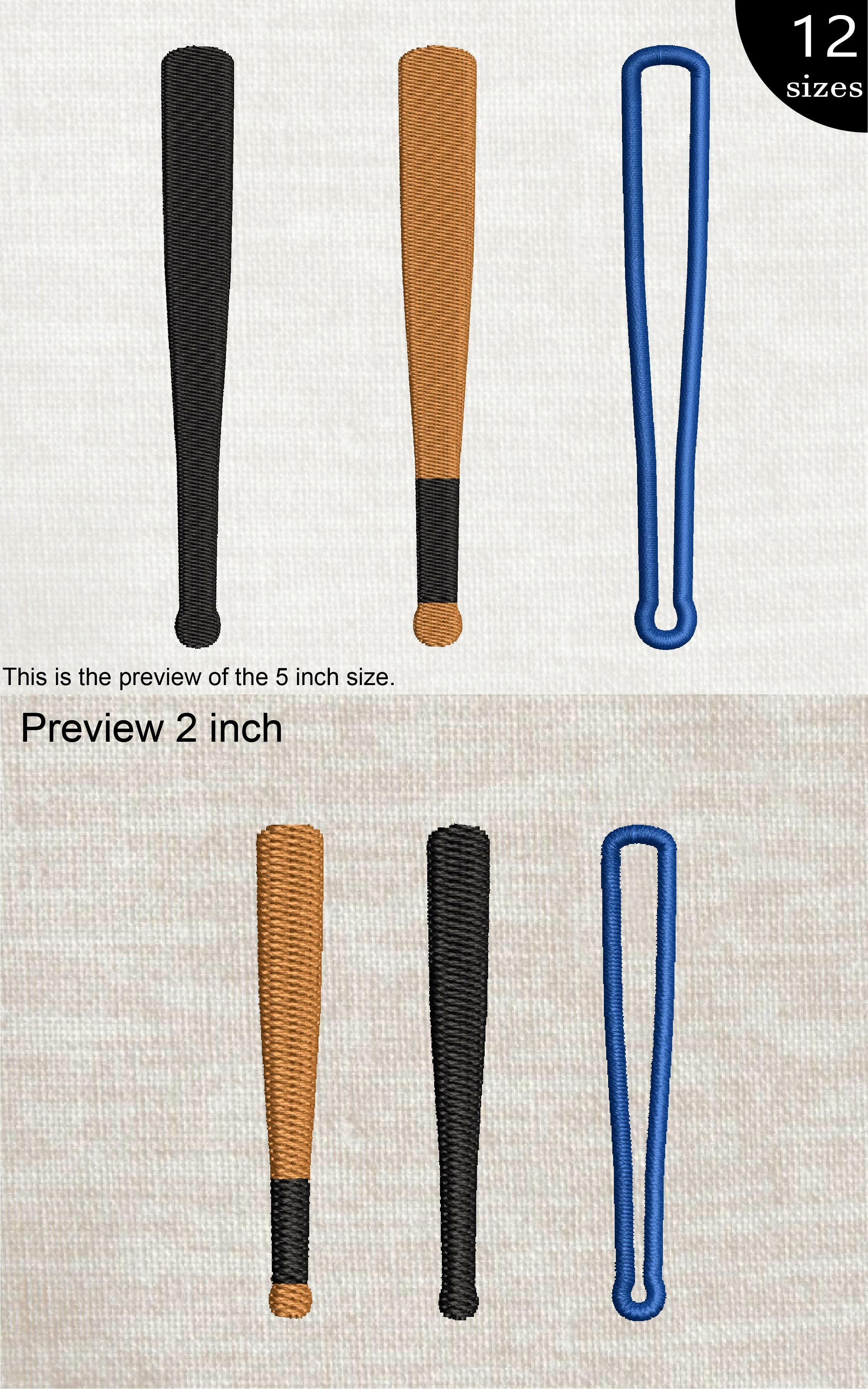 Baseball Bats - Embroidery Files - 19e