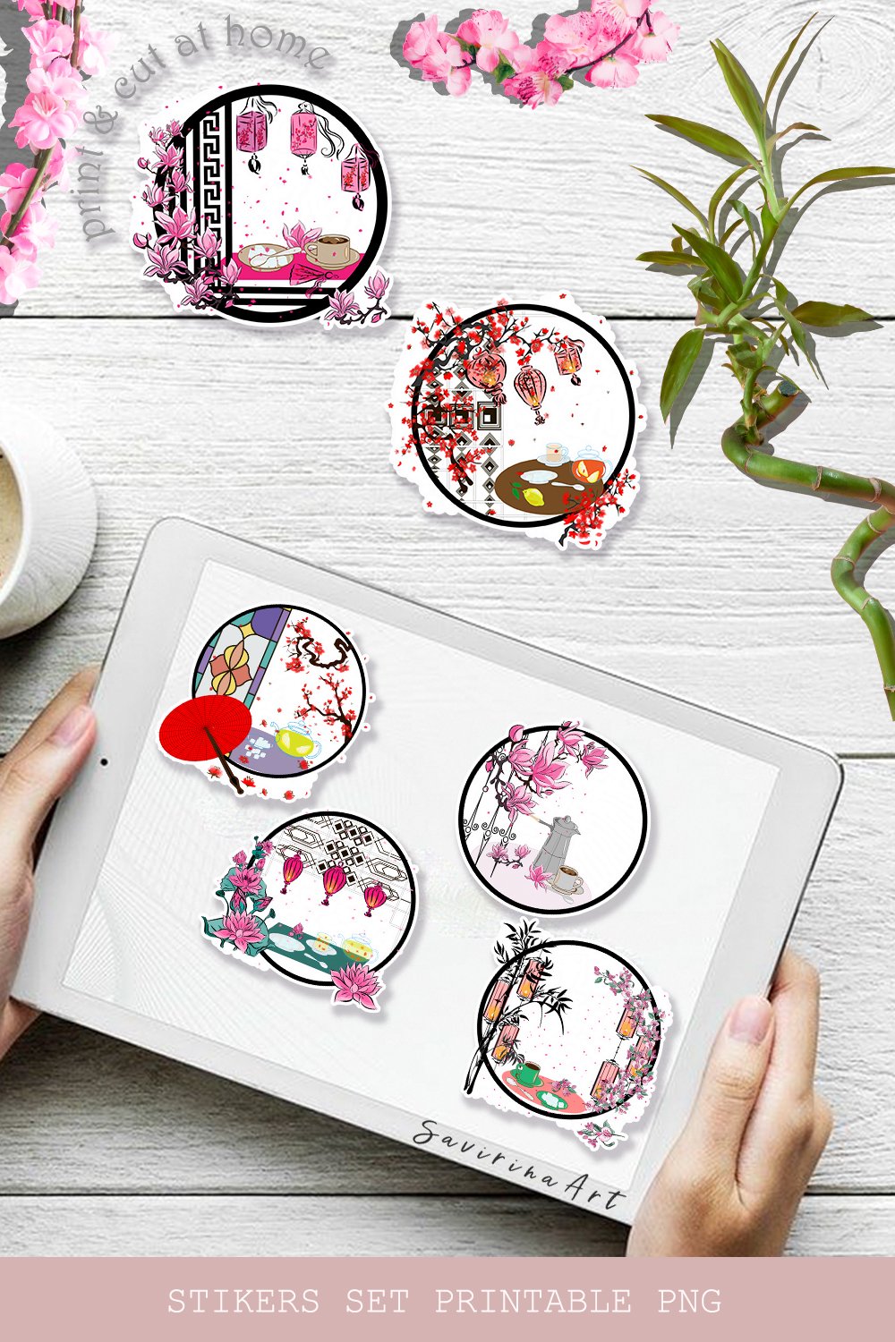 Japanes Stickers set Printable. Sticker PNG (2847197)