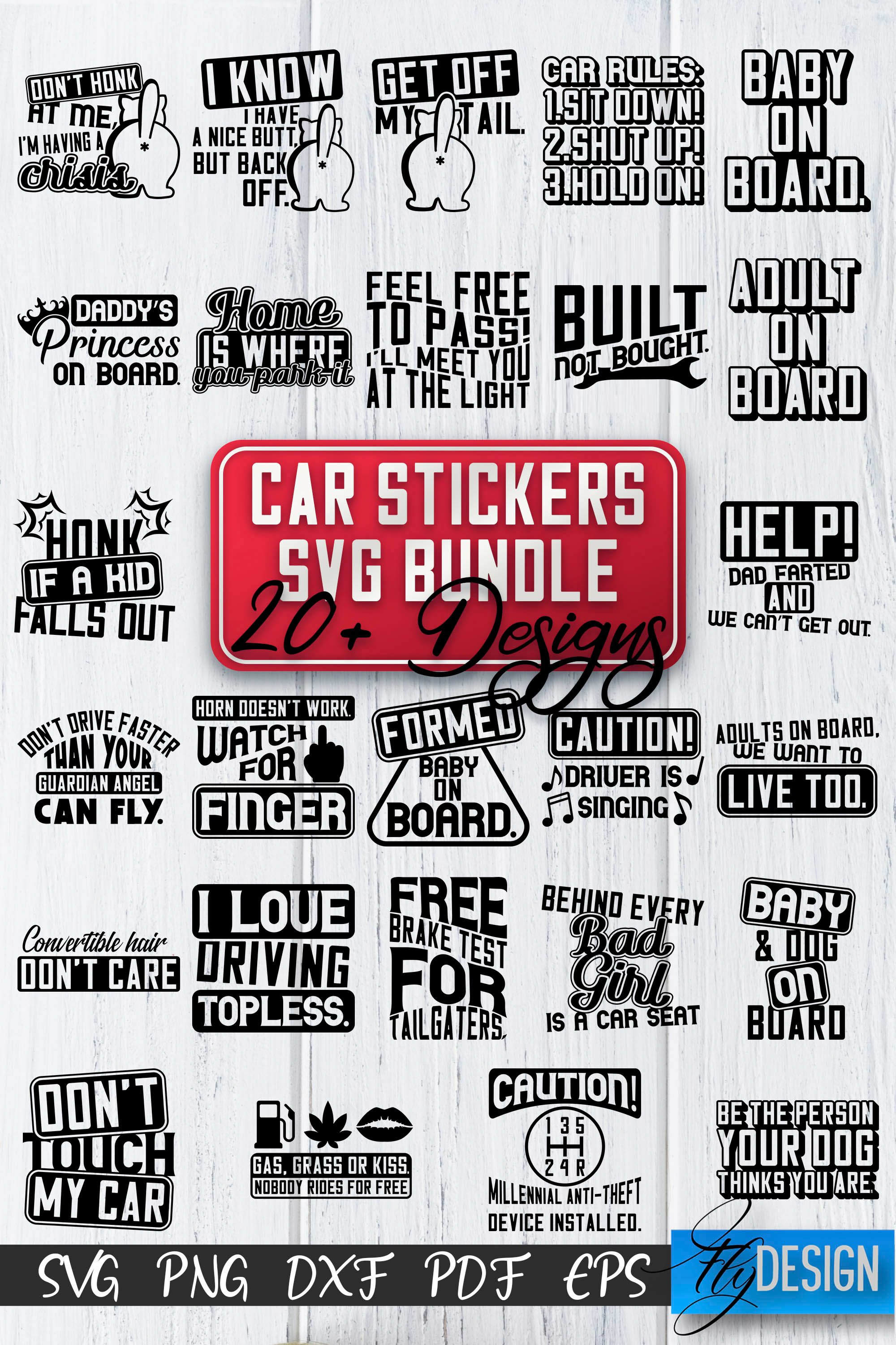 Car Stickers SVG BUndle | Car Decals SVG | Vehicle (1983183)