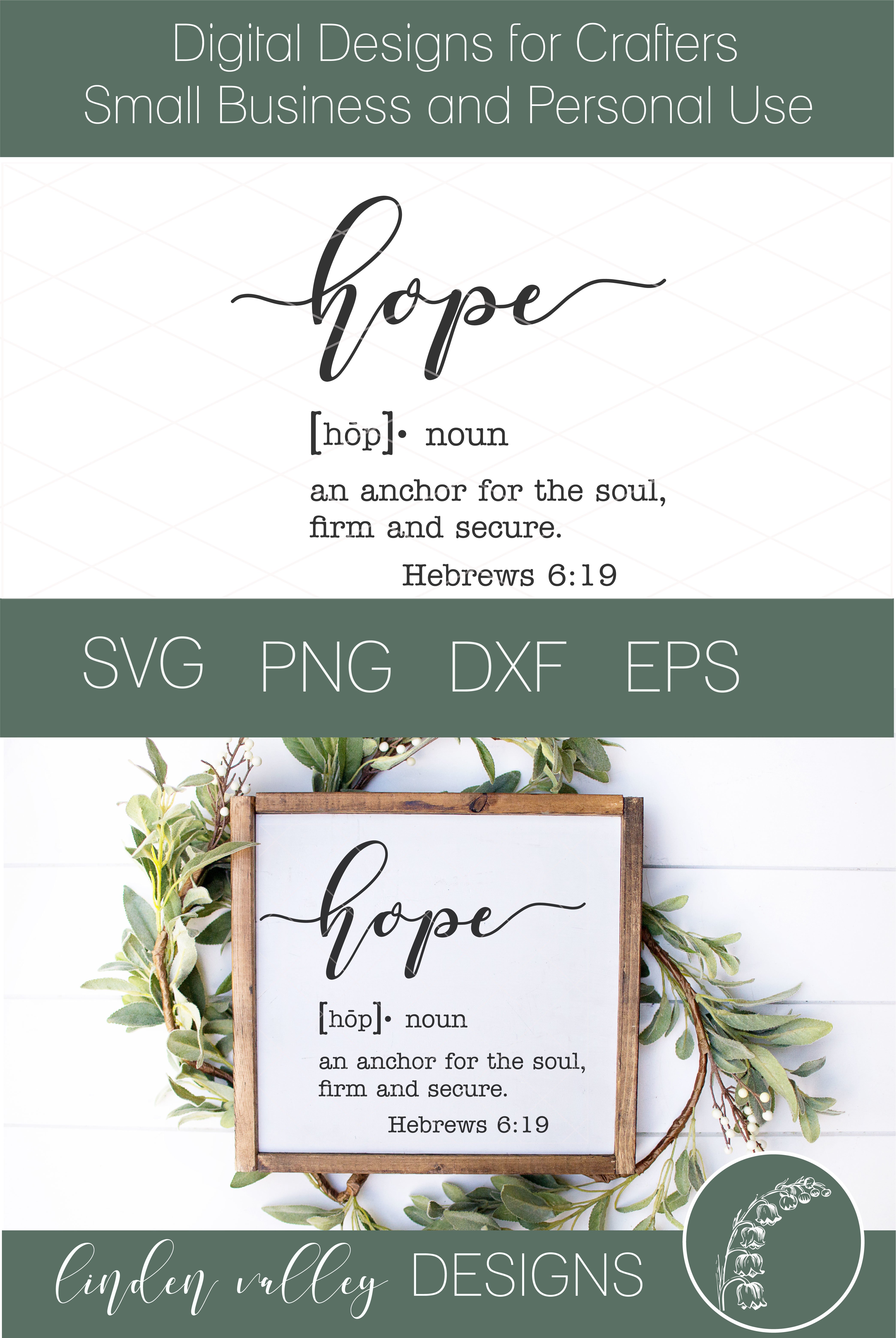 Hope Definition SVG|Bible Verse SVG|Scripture Definition