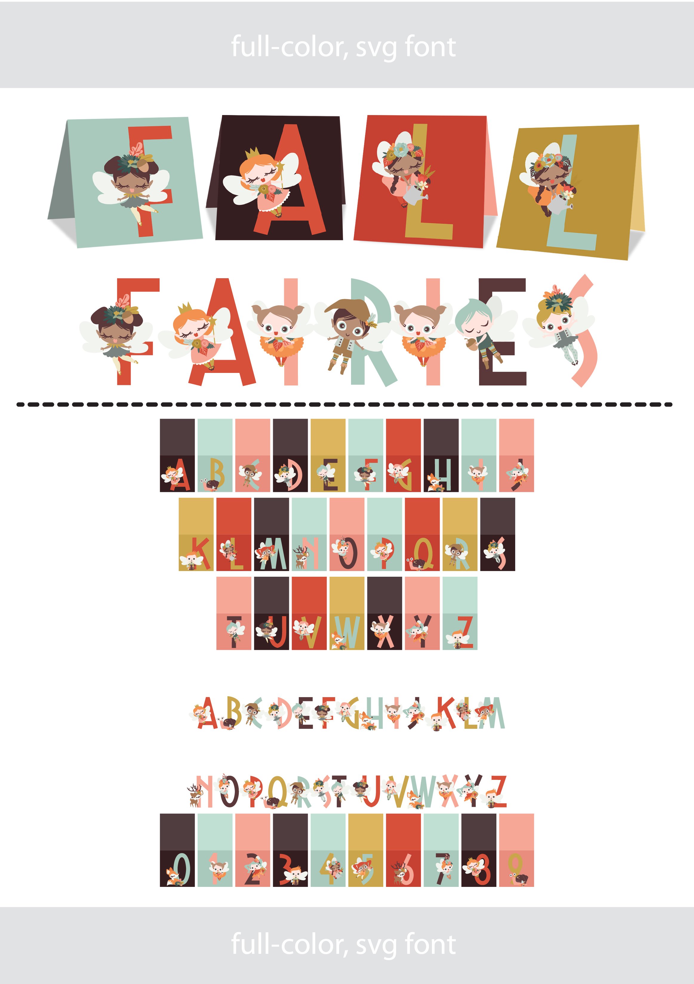 Full Color SVG Font great for autumn