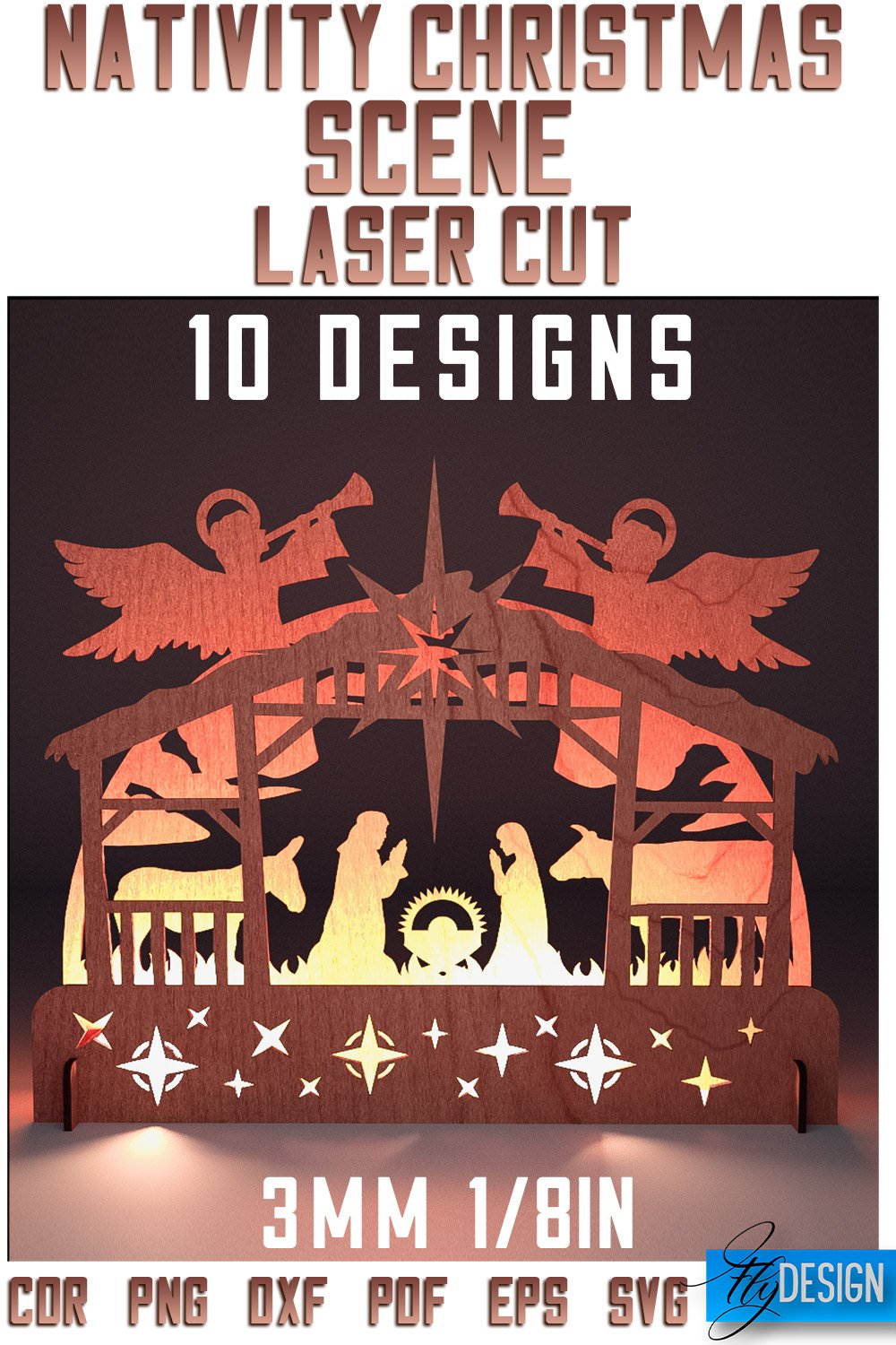 Nativity Christmas Scene Laser Cut SVG |Nativity (2689277)