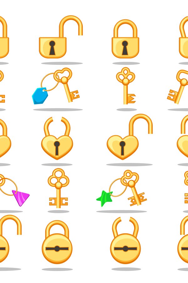 Gold locks and keys
