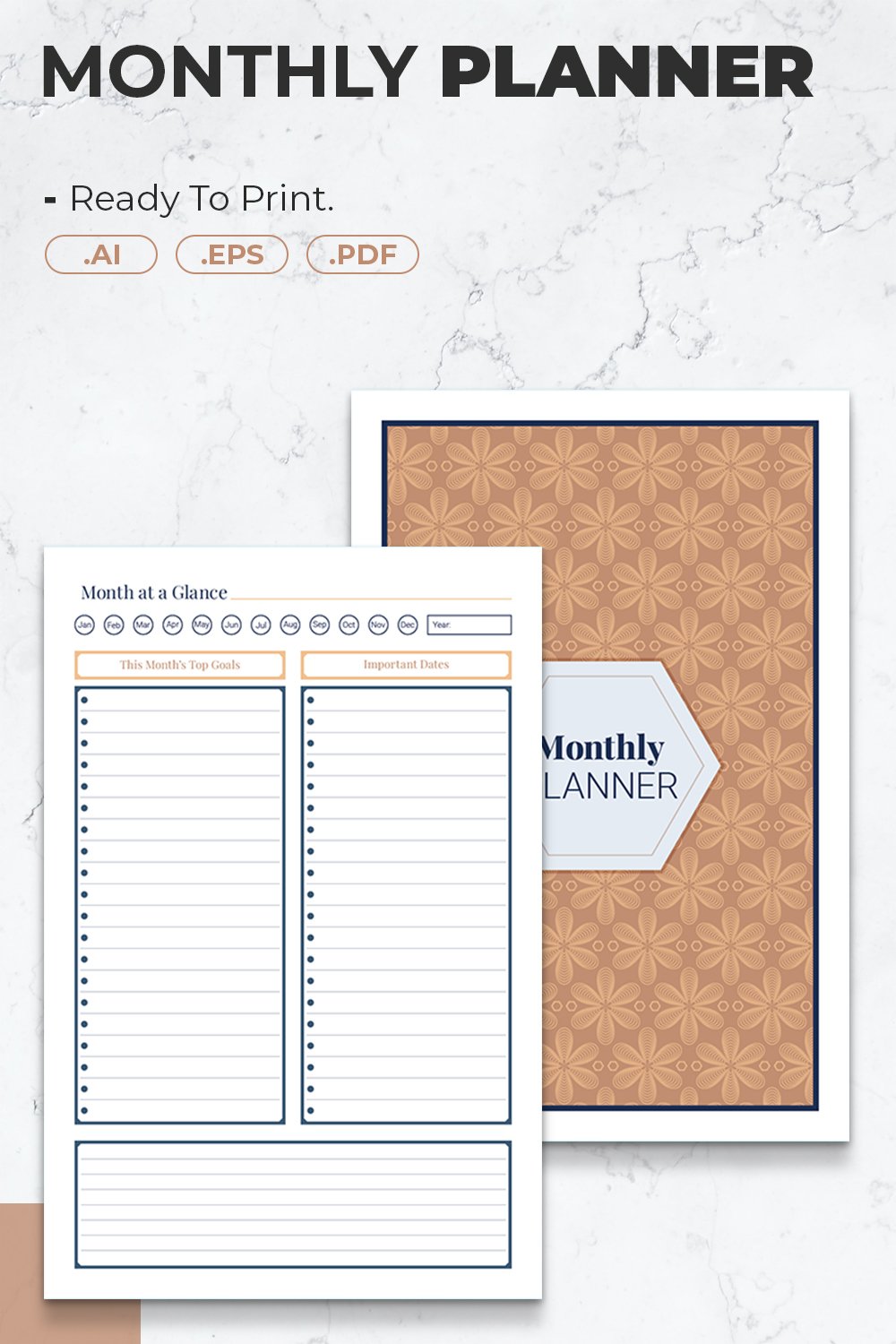 Monthly Planner | Printable Template (2358166)