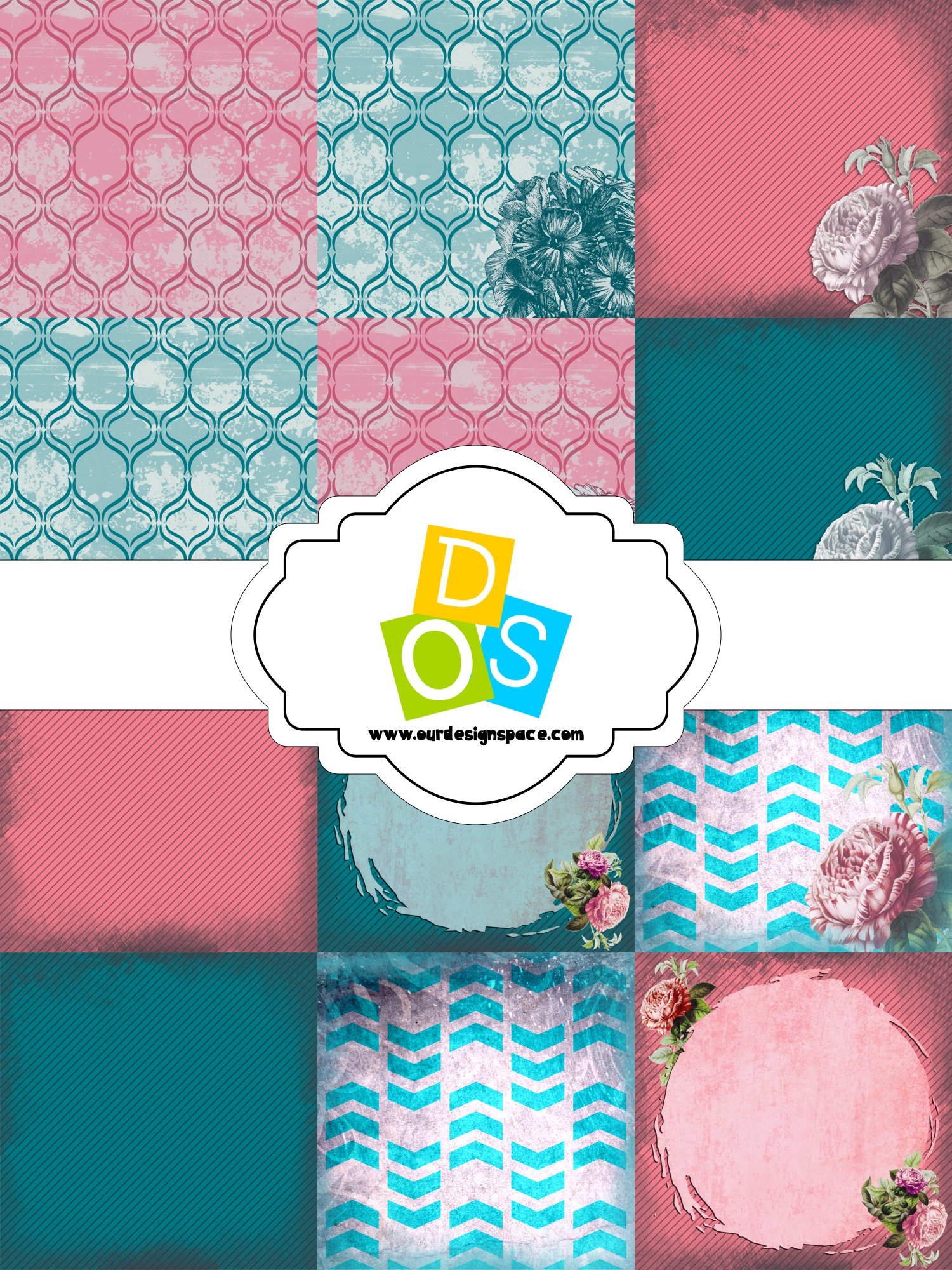 Digital Designer Paper Pack 300DPI in 12x12 inches