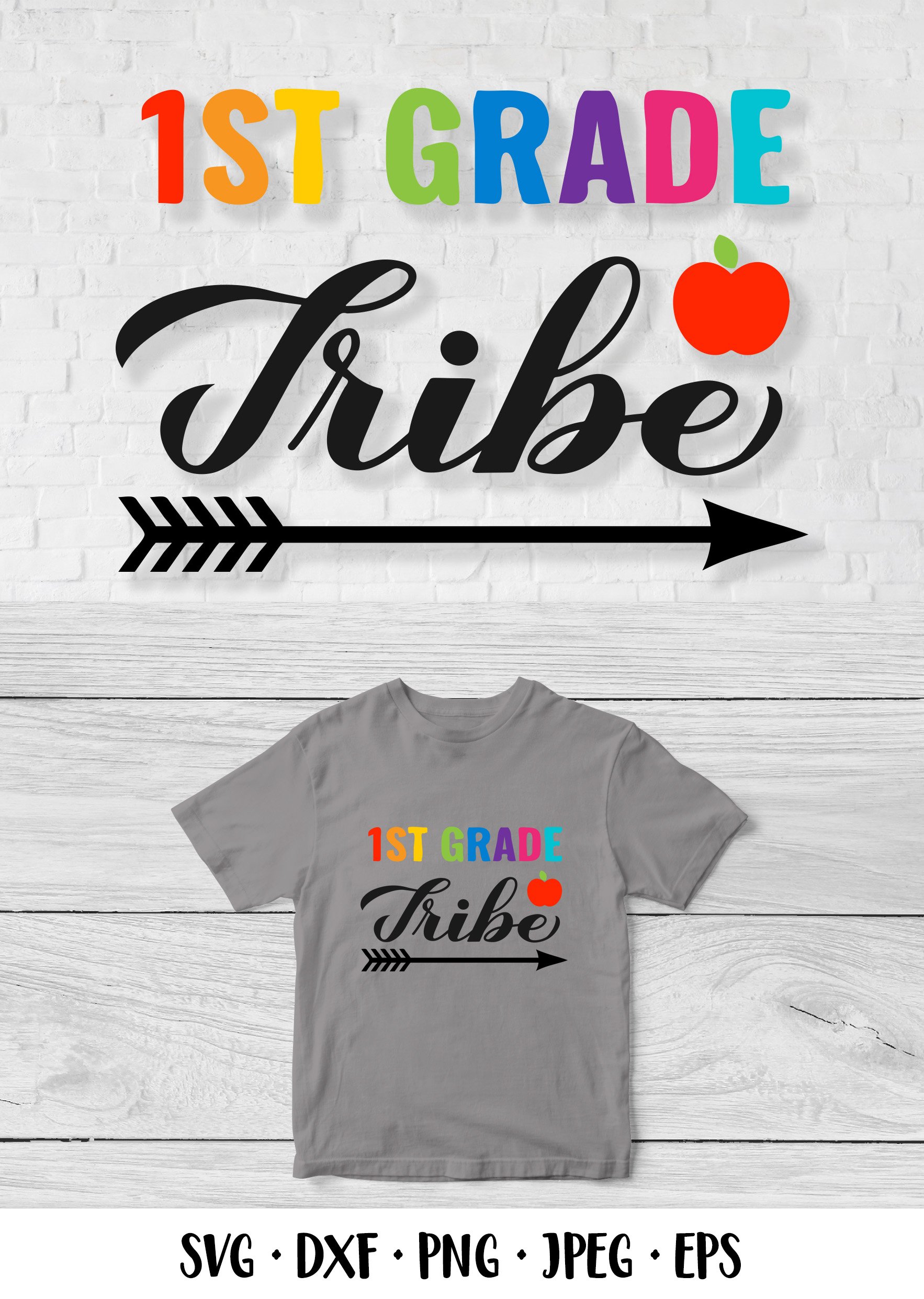 1st Grade tribe SVG. First day of school quote shirt design