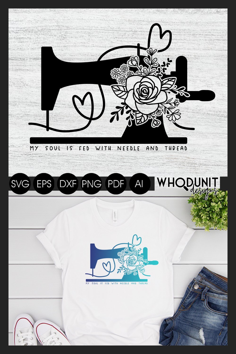 Sewing Machine SVG | Zentangle Cut File