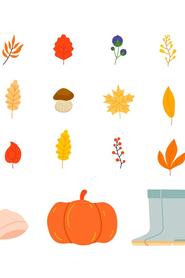 Cozy autumn collection. Cute fall, people man woman drinking