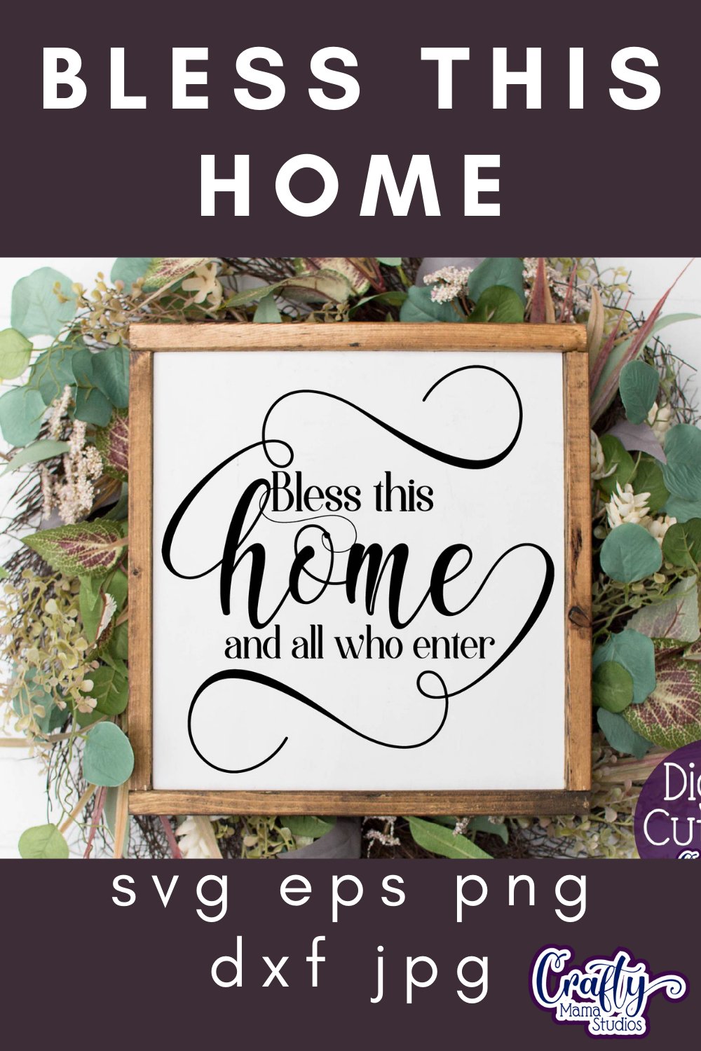 Bless This Home Farmhouse Home Sign Svg