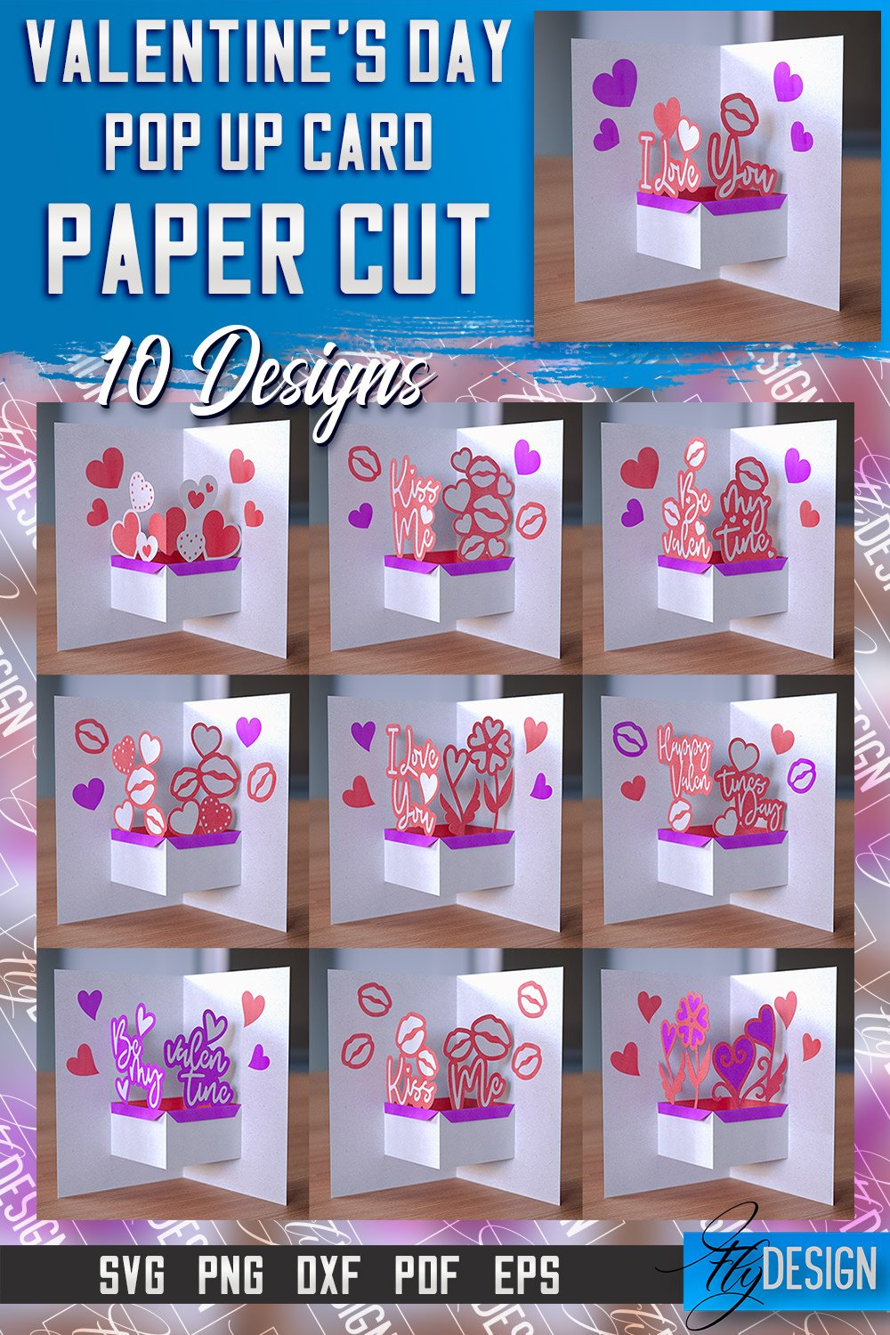 Valentine’s Day Pop Up Card SVG|Pop Up Card