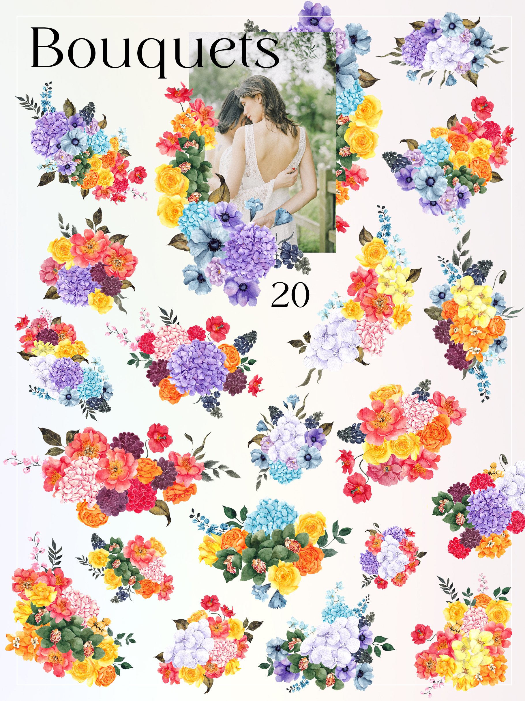 Flower Power. Rainbow Floral.