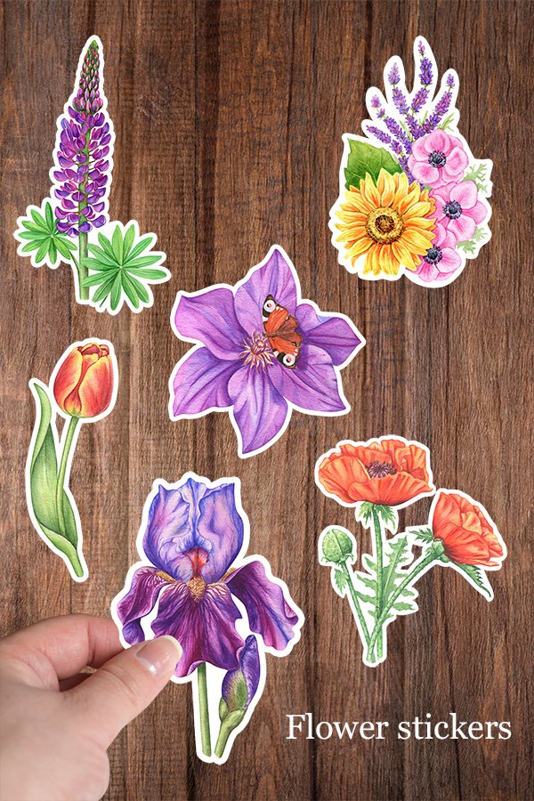 Flowers stickers png