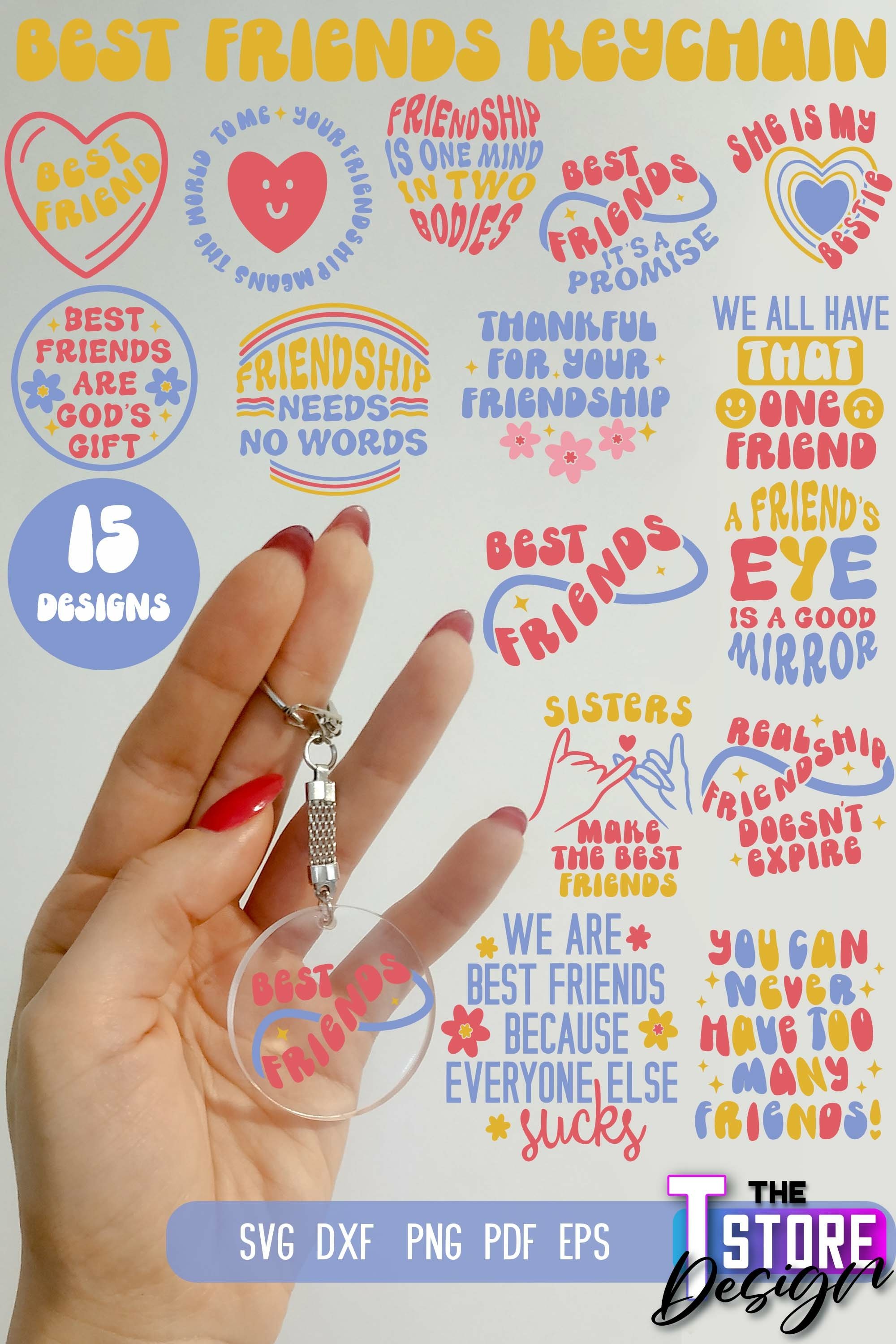 Best Friends SVG Keychain| Funny Quotes SVG | (2218139)