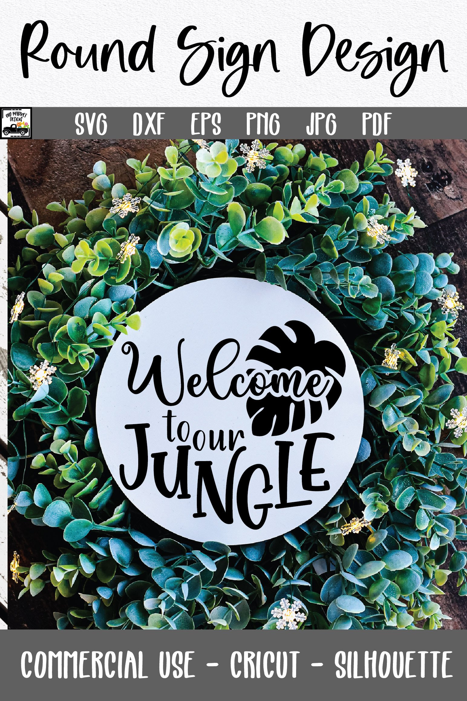 Welcome to our Jungle SVG File | Funny Round Sign SVG