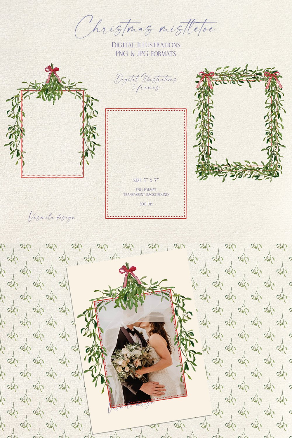 Christmas Mistletoe Borders and Frames