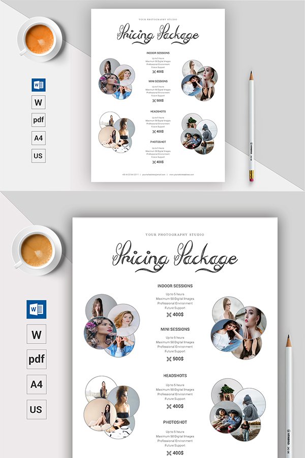 Photography Pricing Package