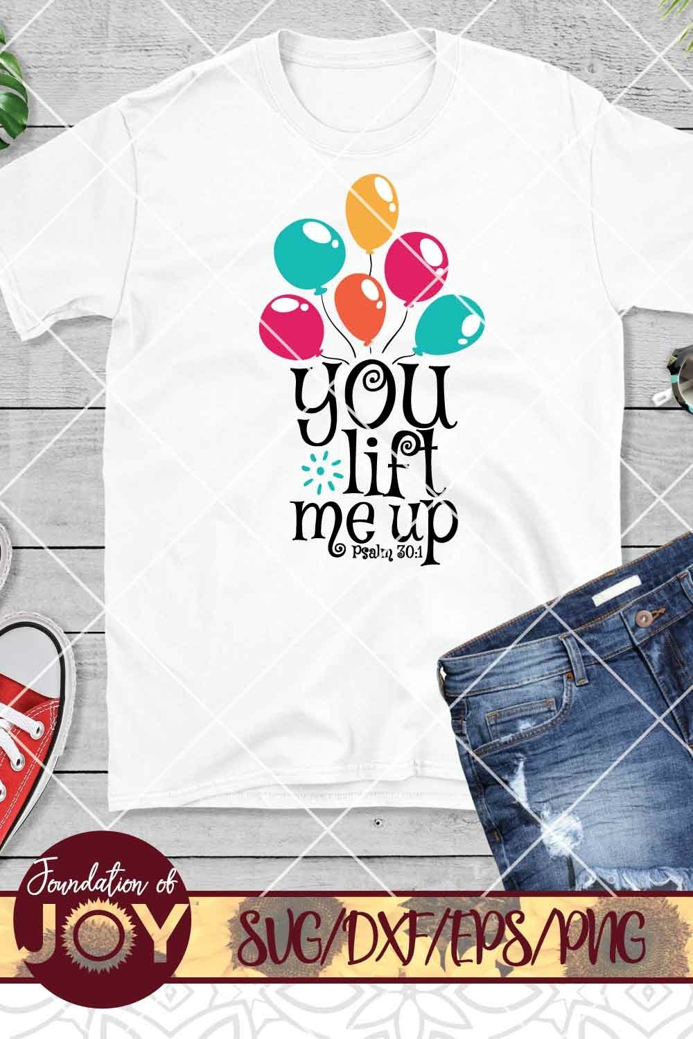 You lift me up svg, Balloons svg, Bible verse svg, Christian