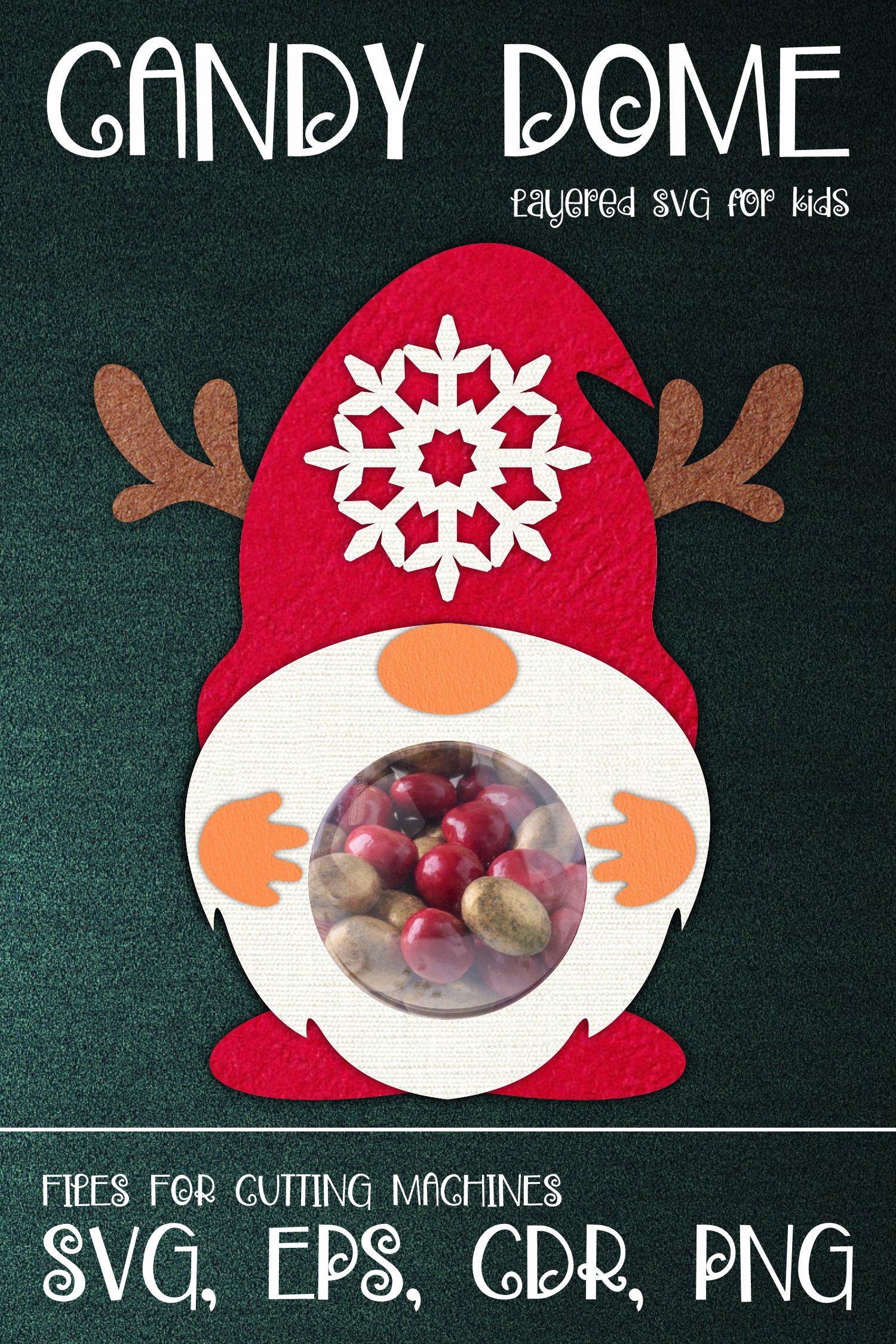 Christmas Gnome | Candy Dome Template