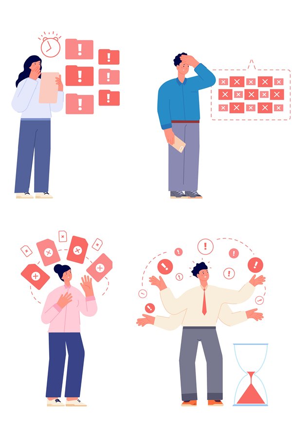 Work deadline. Stressed employer, businessman hard working.