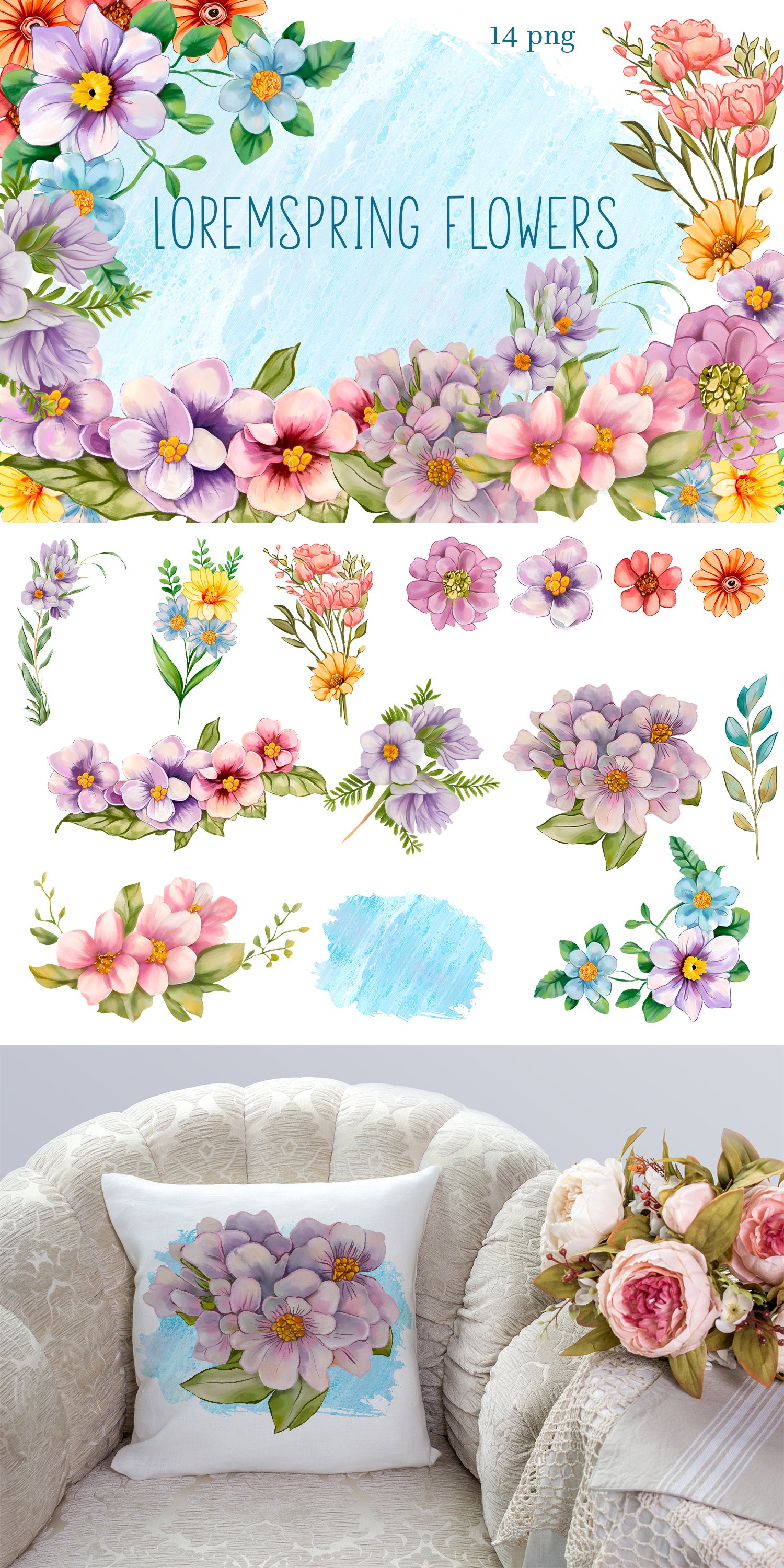 Spring flowers clipart (2465057)