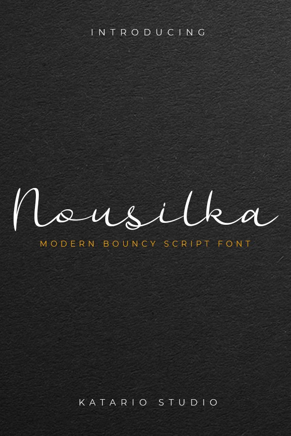 Nousilka | Modern Bouncy Script Font