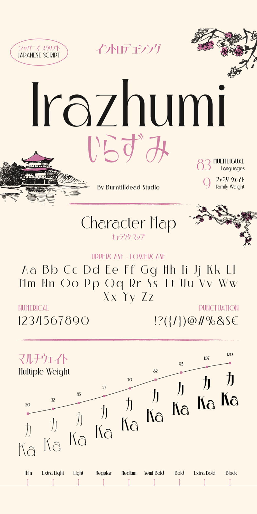 Irazhumi - Elegant Japanese Serif Font with Kana & Kanji